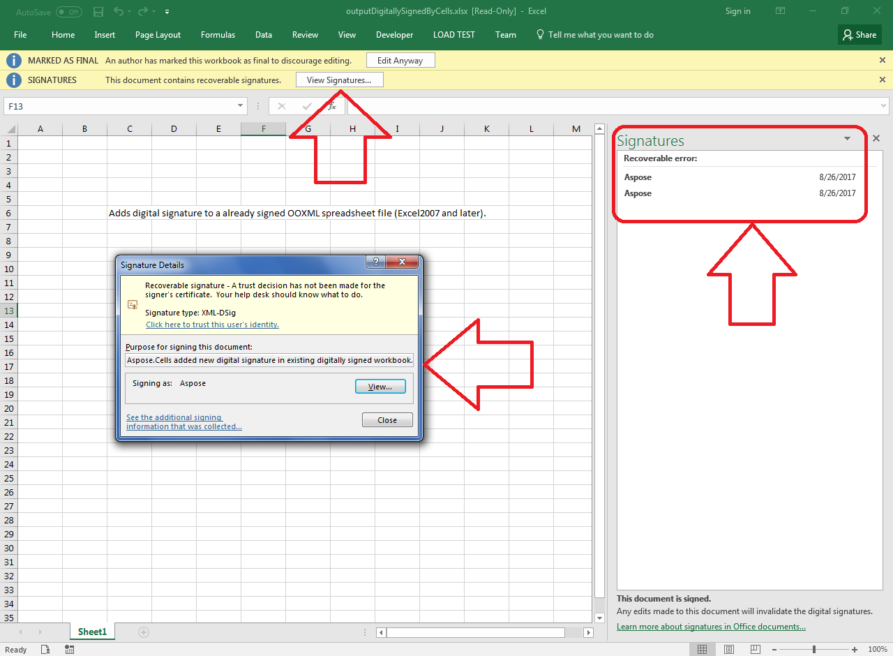 Costaceto How To Add A Signature To Excel Document